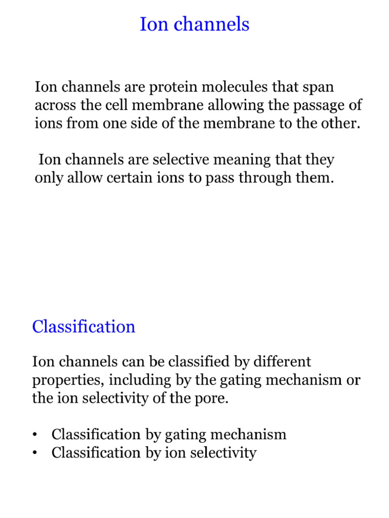 Module 2 Lecture 3 | PDF | Ion Channel | Membrane Potential