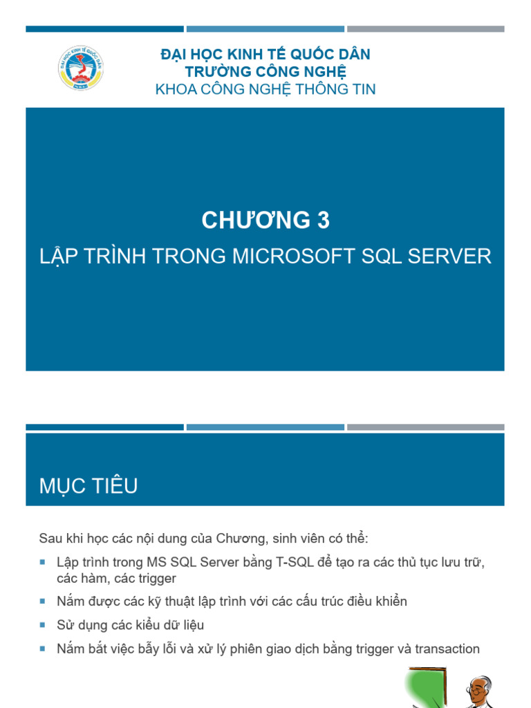 Chuong 3 - Lap Trinh Trong MS SQL Server | PDF