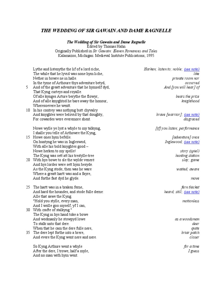 The Wedding of Sir Gawain and Dame Ragnelle | Le Morte D'arthur | Chivalry