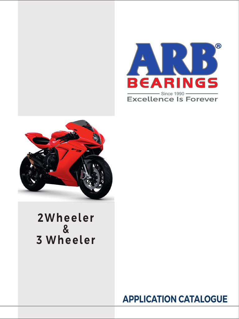 ARB Bearings: 2W & 3W Application Guide | PDF | Motorcycle | Motorcycling