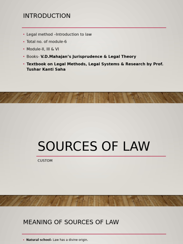 Custom As A Source of Law | PDF | Sources Of Law | Sharia