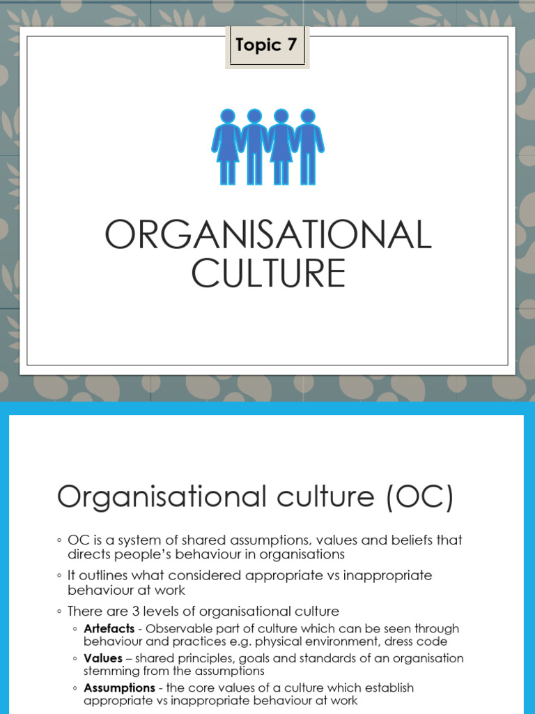 Understanding Organisational Culture | PDF | Organizational Culture ...