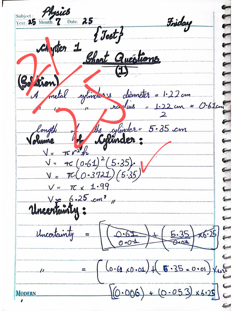 Physics Test Report | PDF