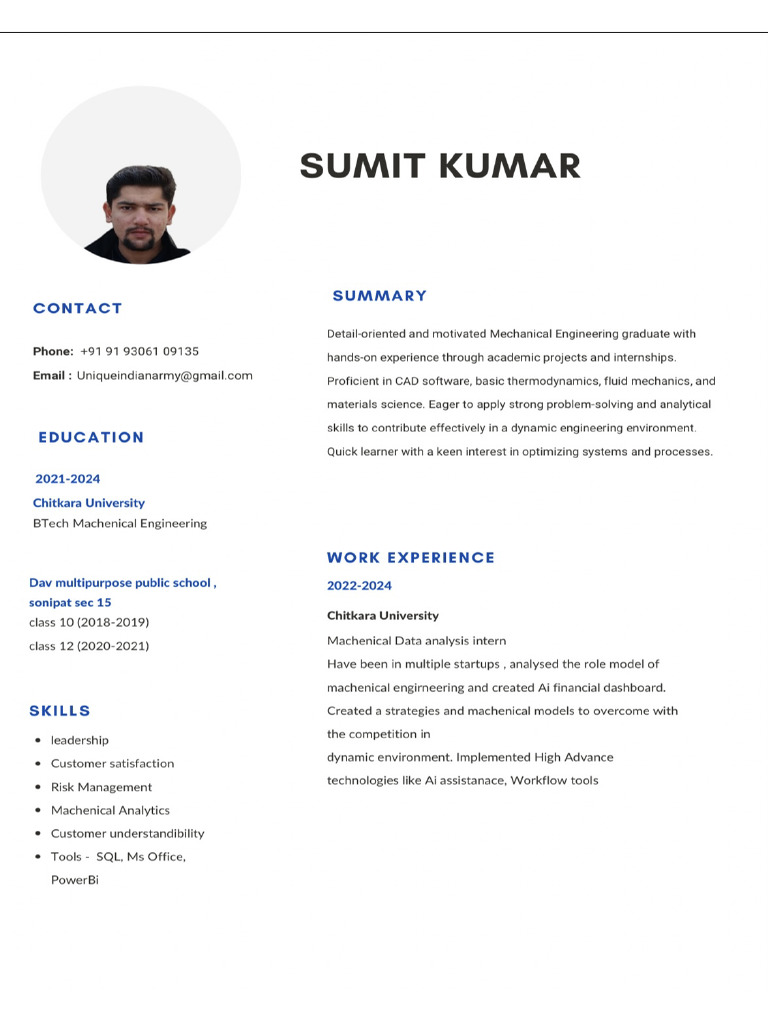 Sumit Kumar Resume | PDF