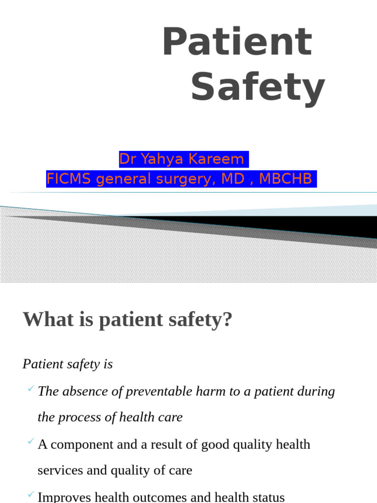 Understanding Patient Safety Risks | PDF | Patient Safety | Medical Error