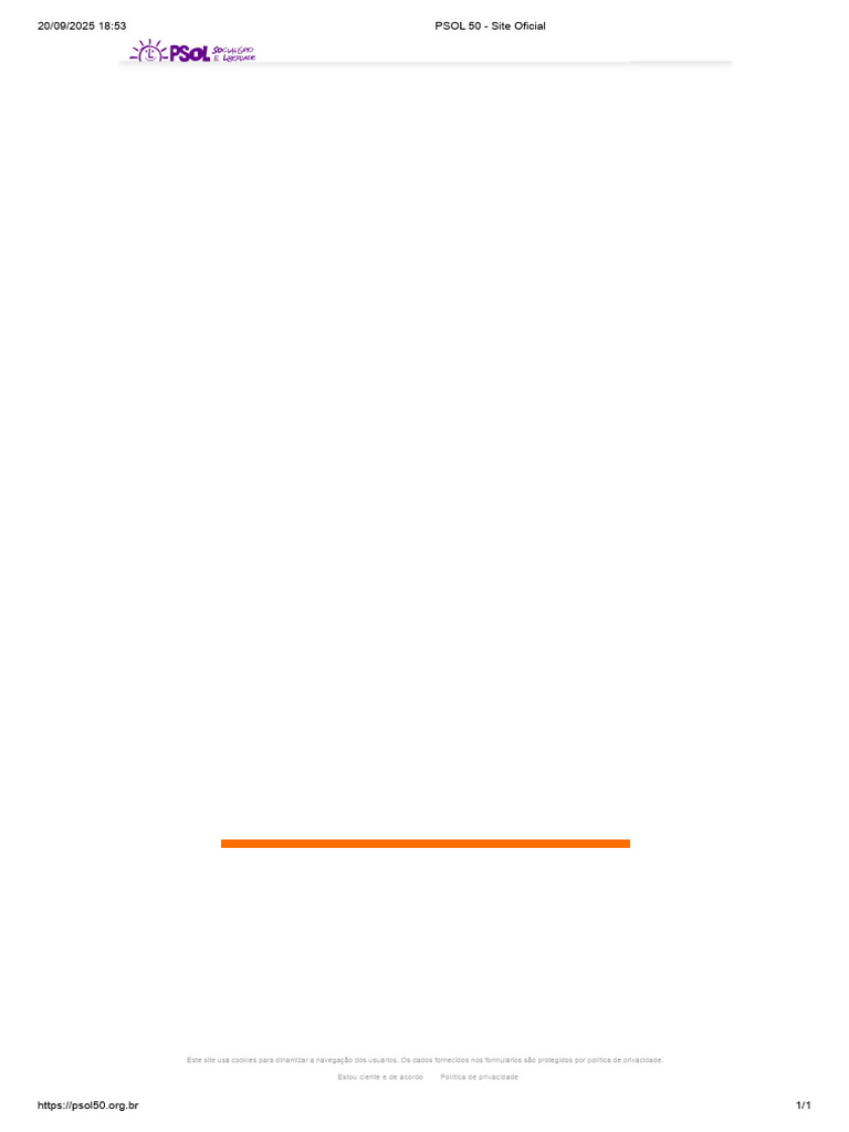 Site Oficial do PSOL 50 | PDF