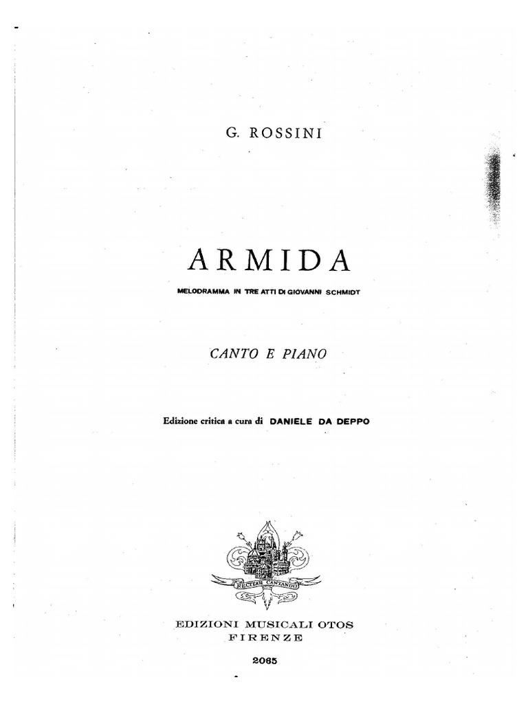 Opera - Rossini - Armida - Vocal Score - Italian - (A) Opera | PDF