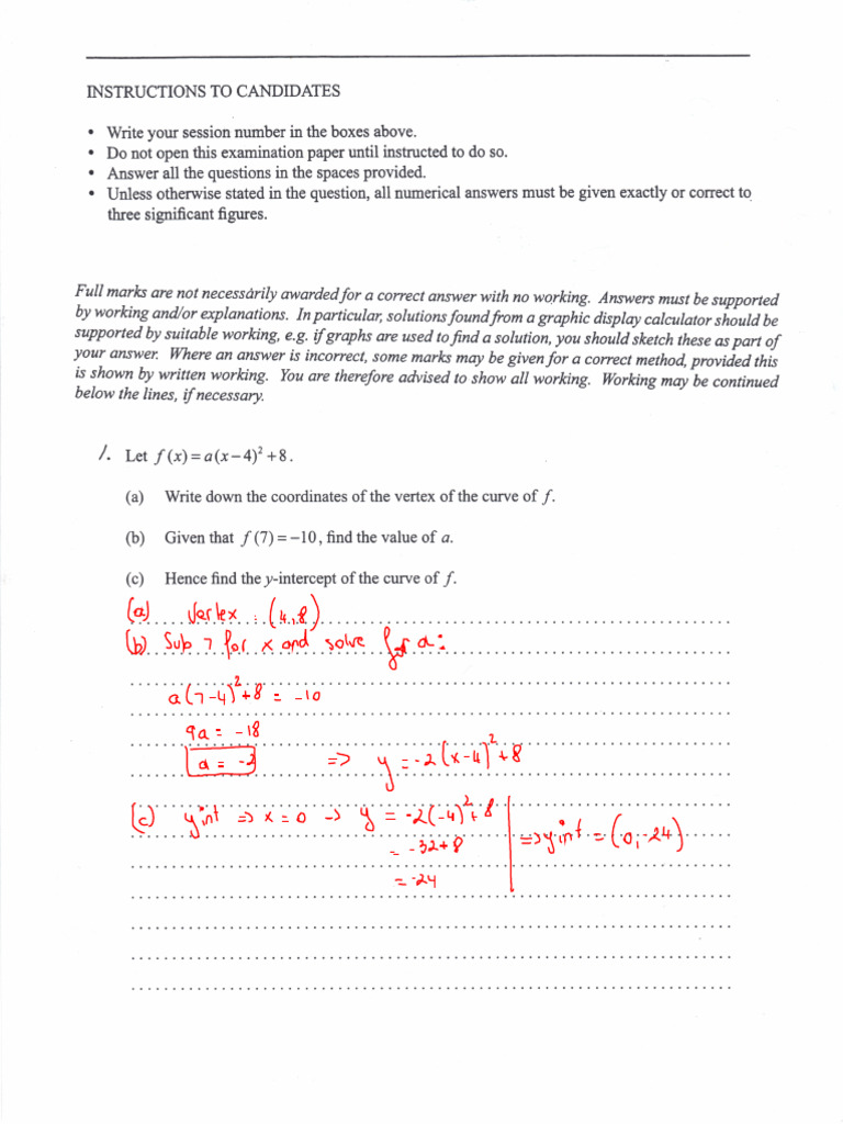 Ib Exam Topic 2 Sample Questions-Solutions | PDF