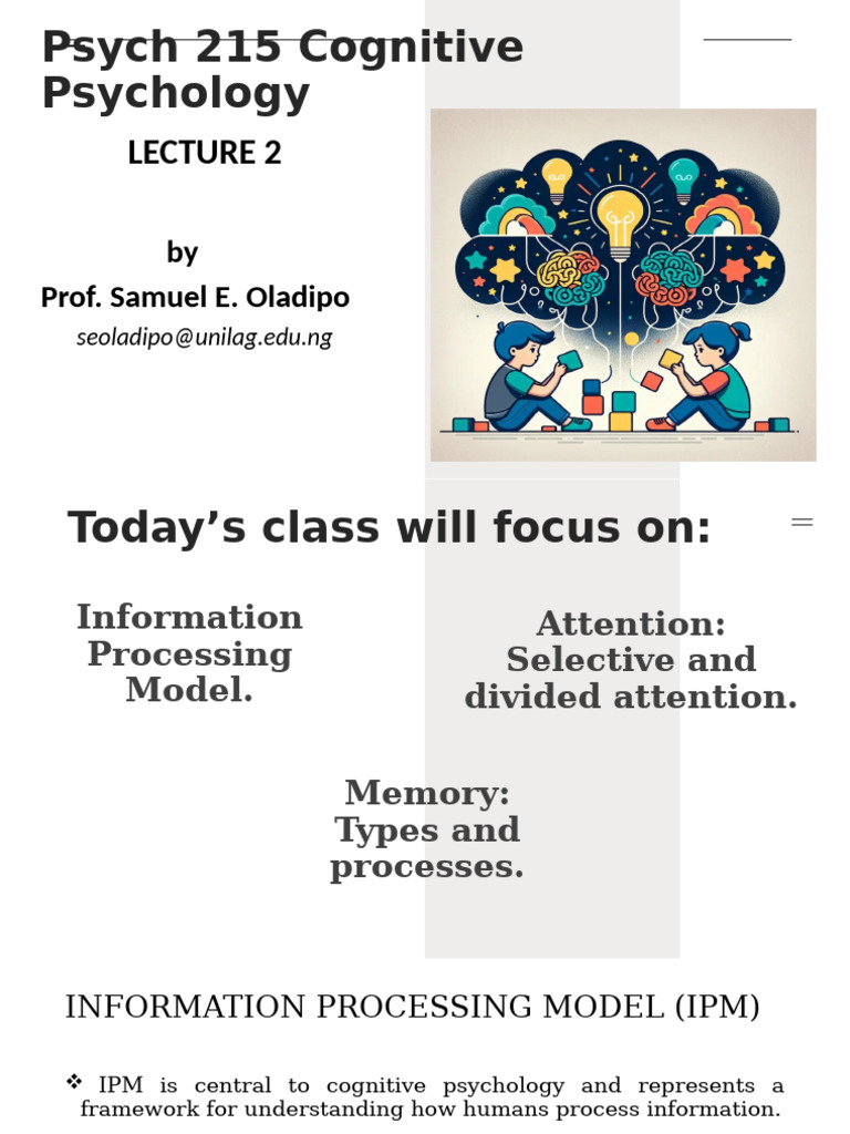 Cognitive Psychology: Memory & Attention | PDF | Memory | Recall (Memory)
