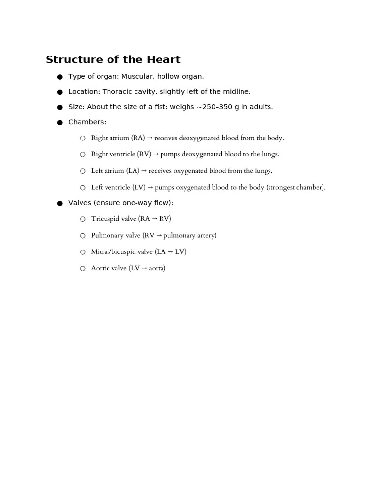 Biology The Heart | PDF