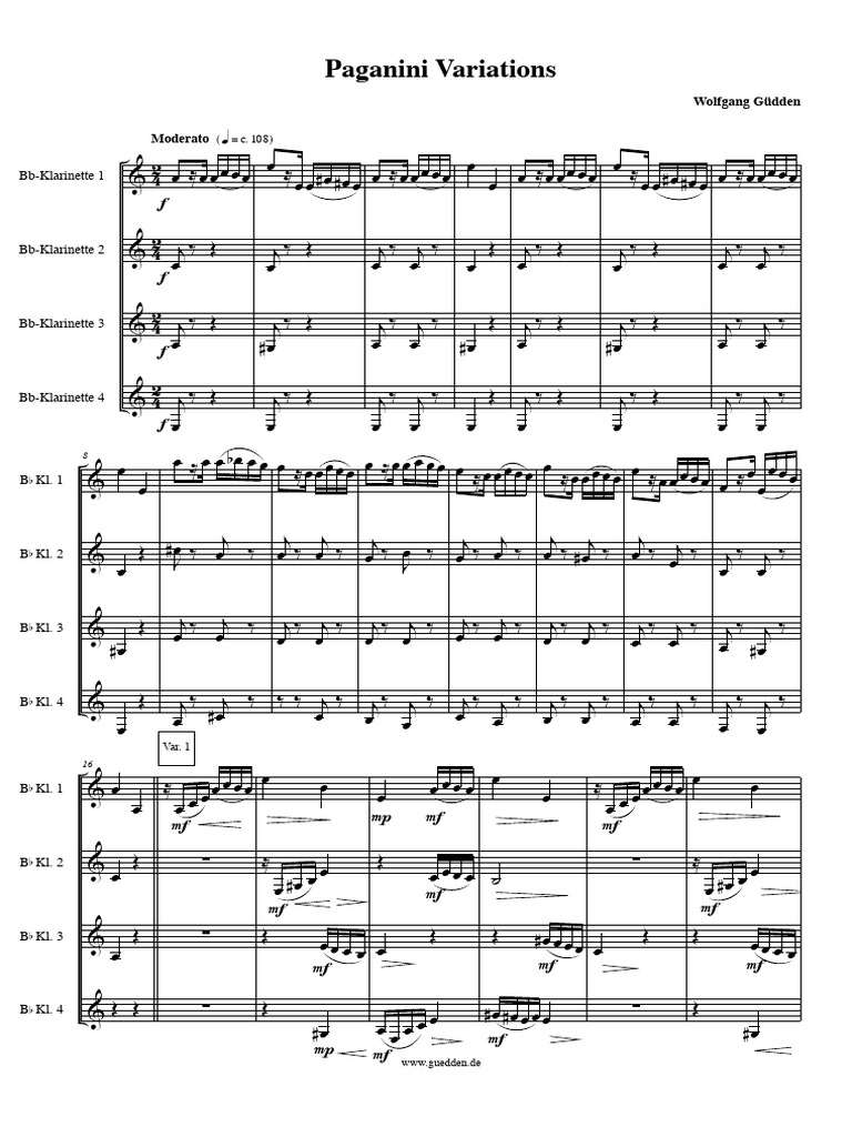 Gudden Paganini Variations | PDF