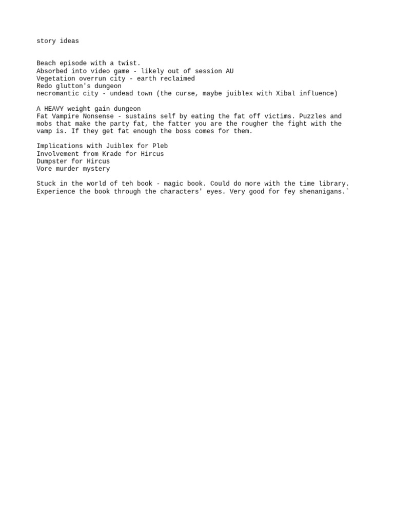 One Shot Ideas | PDF