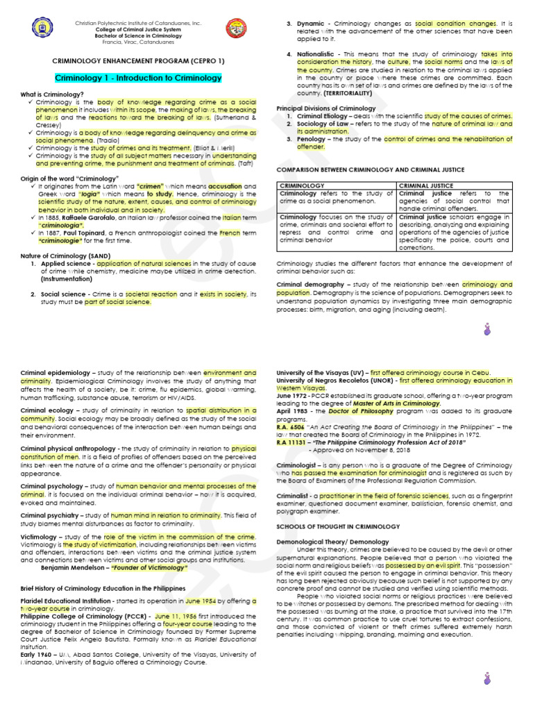 Introduction to Criminology Overview | PDF | Criminology | Crimes