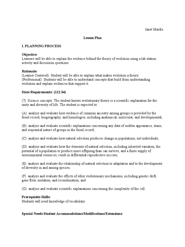 Evolution Evidence Lab Activity | PDF | Natural Selection | Evolution