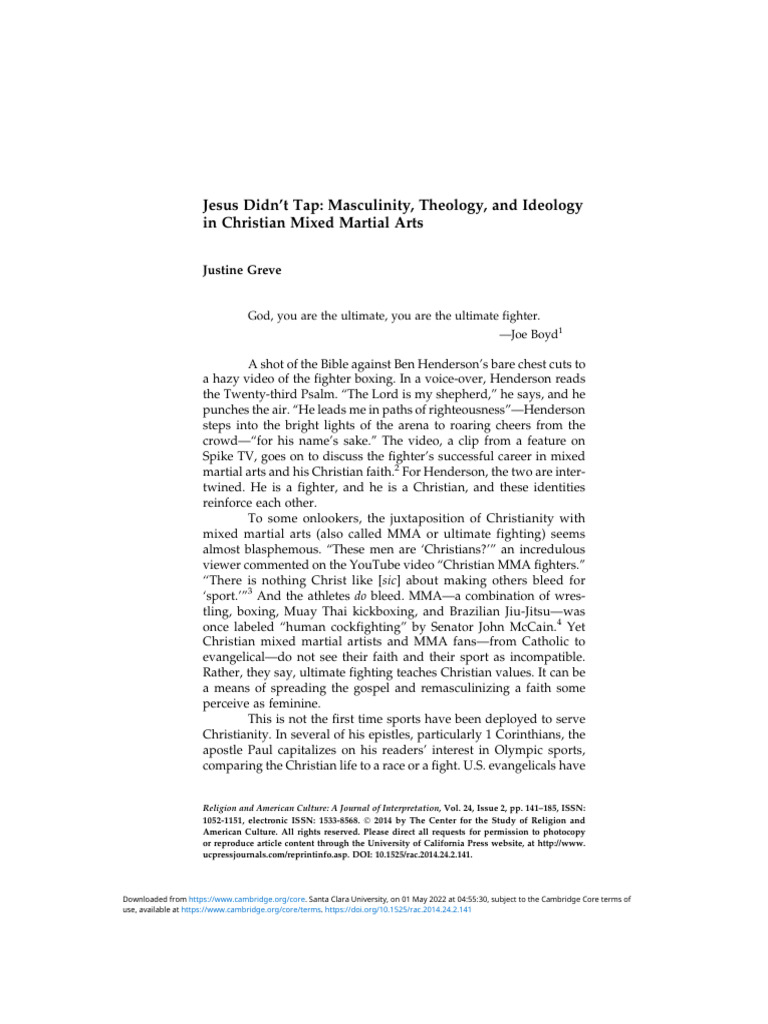 Jesus Didn't Tap - Masculinity, Theology, and Ideology in Christian ...