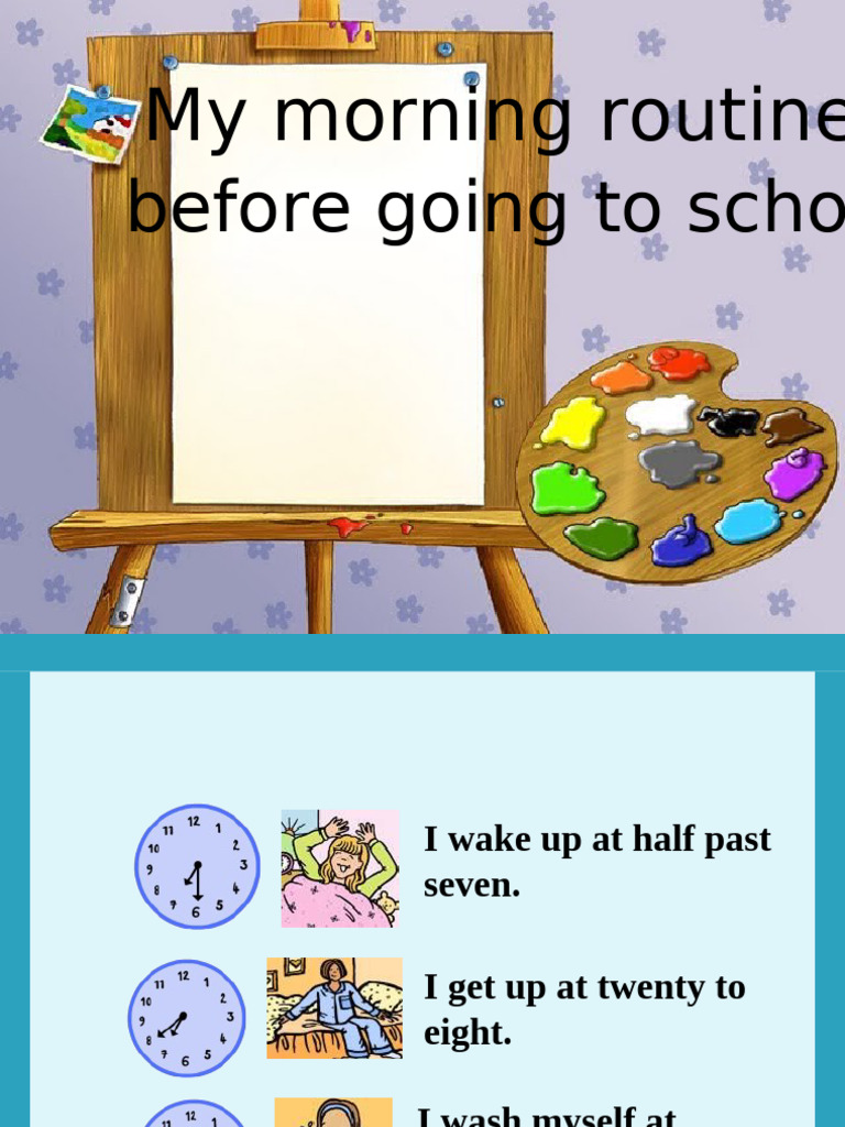 My Morning Routine Before Going To School Activities Promoting ...