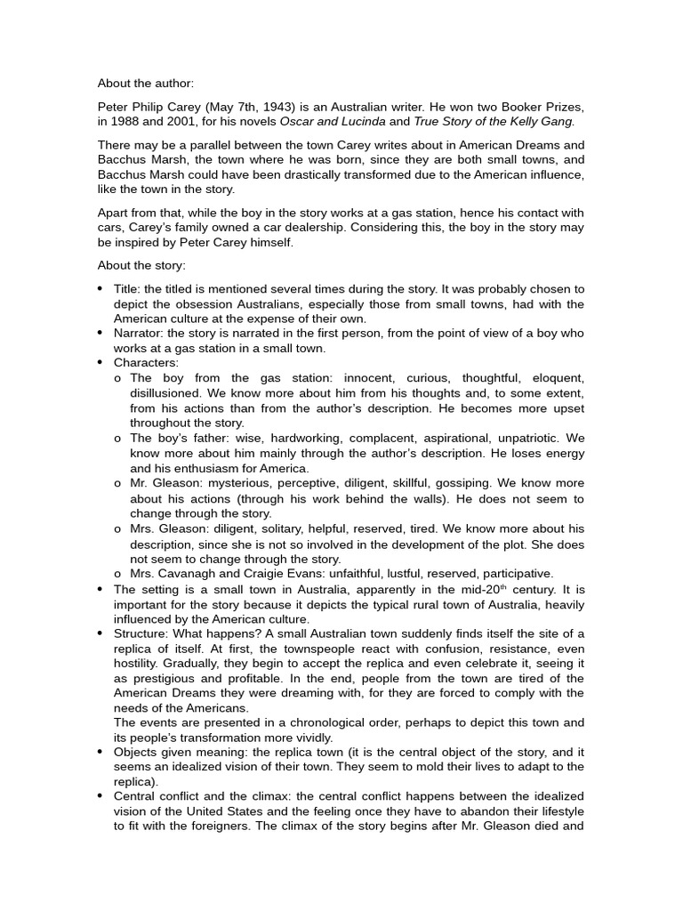 American Dreams Assignment | PDF