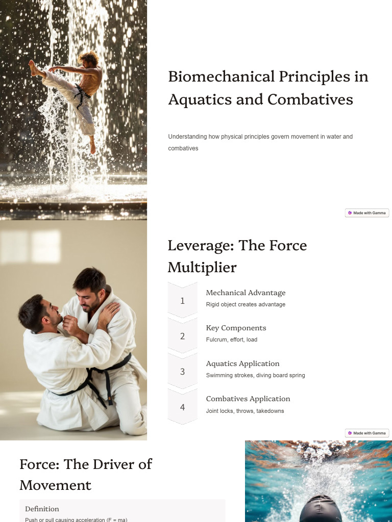 PE 2A 3 Biomechanical Principles in Aquatics and Combatives | PDF ...