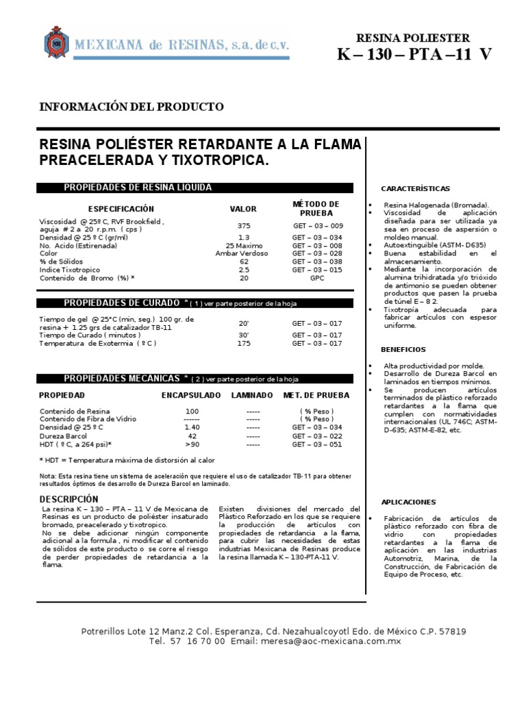 Resina K | PDF | El plastico | Materiales