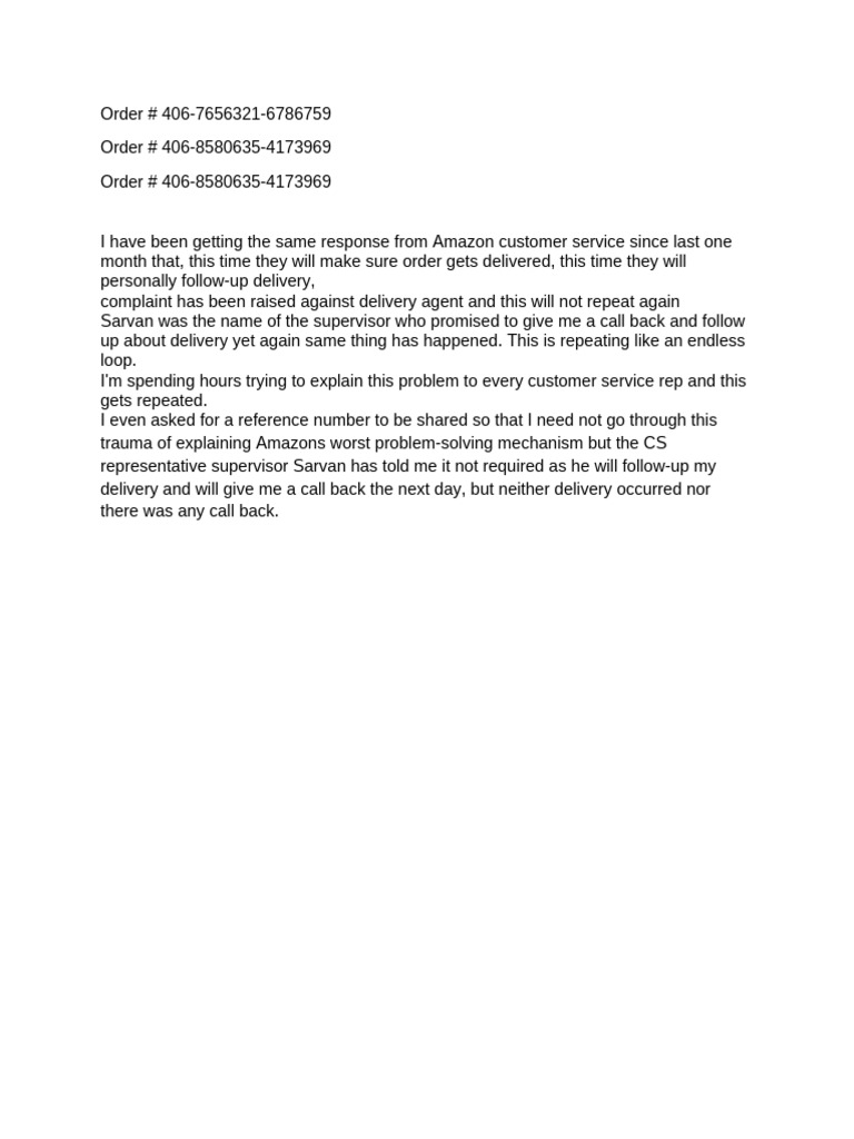 Amazon Complain Information | PDF