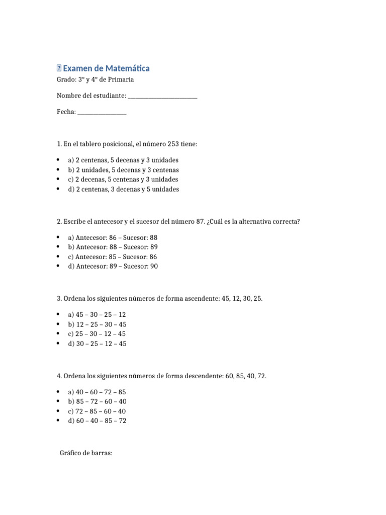 Examen Matematica | PDF