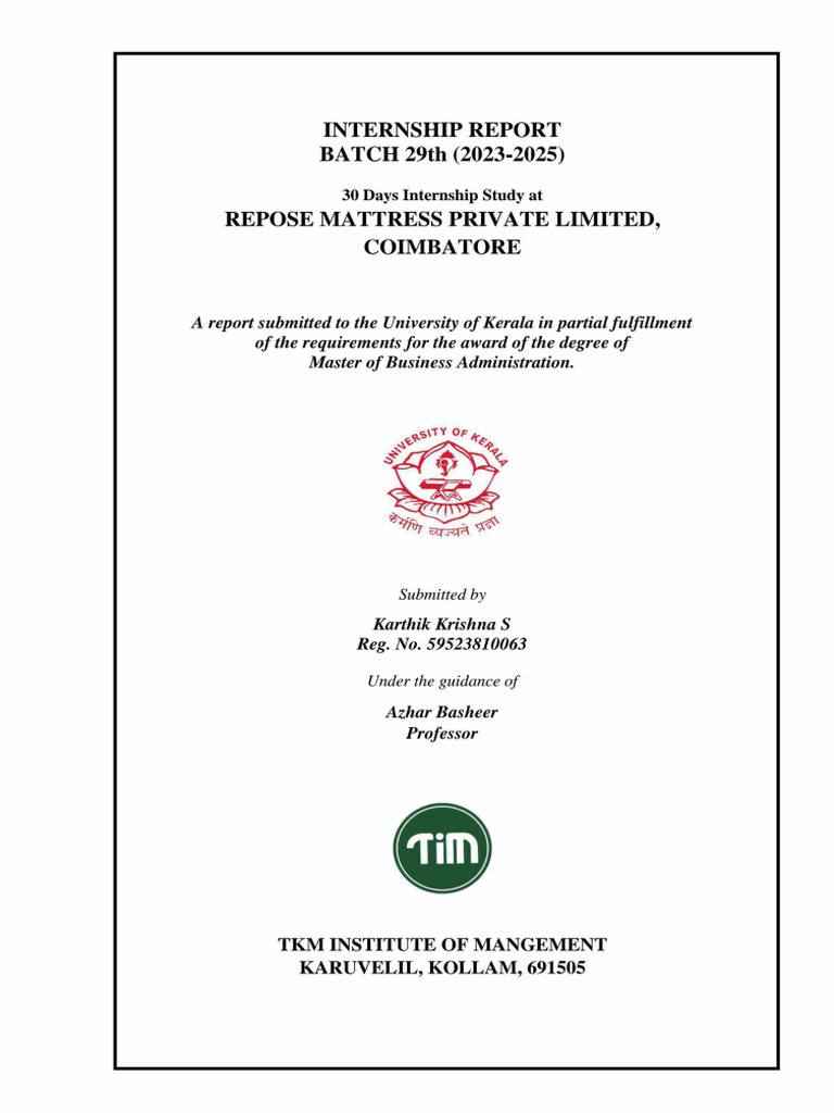 KARTHIK Internship Report (1) - Compressed - 11zon | PDF