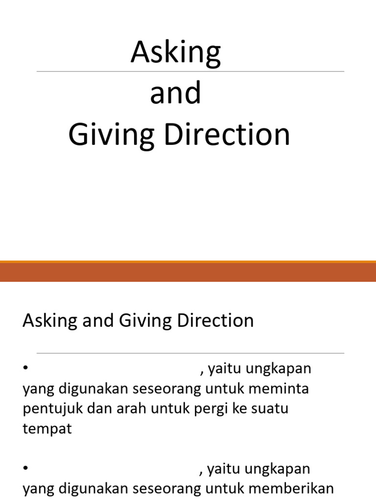 Asking and Giving Directions Guide | PDF