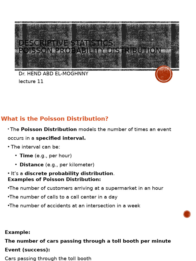 Lect 12 | PDF | Probability Distribution | Poisson Distribution