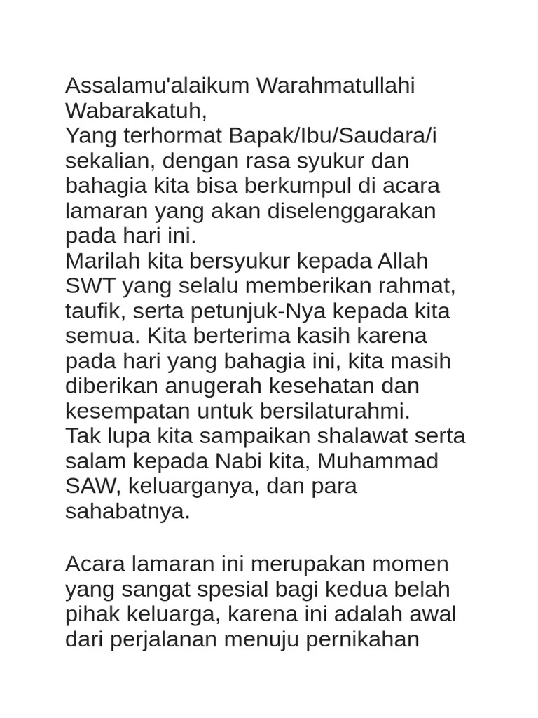 MC Lamaran April | PDF