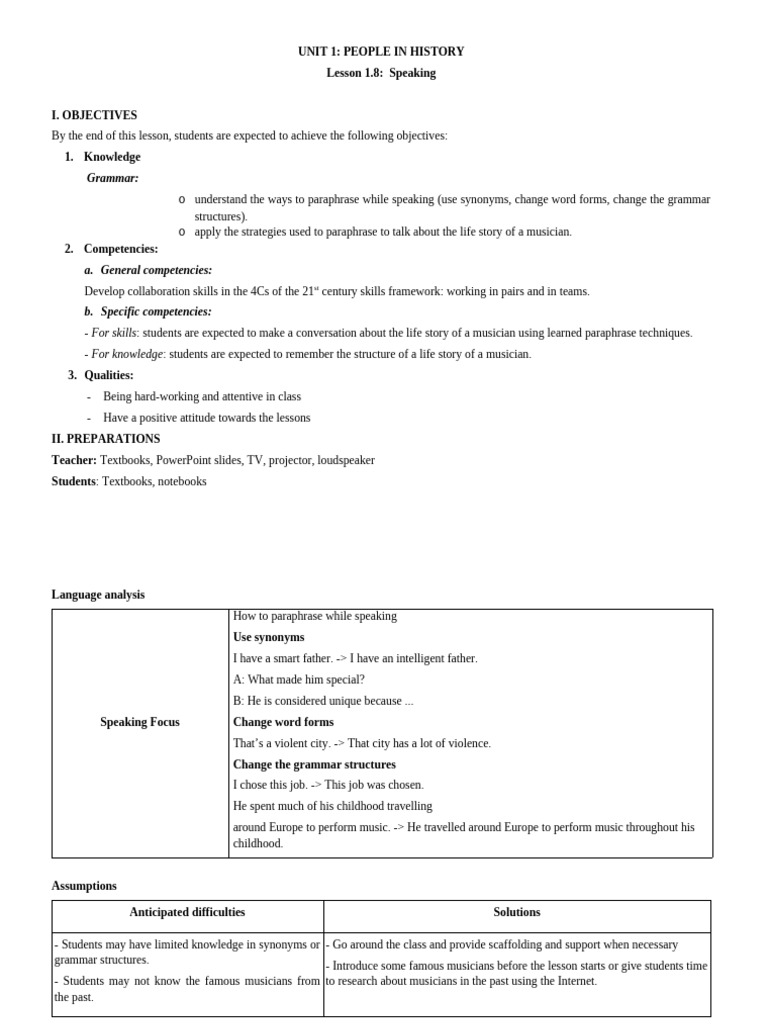 ED12 - Unit 1 - Lesson 8 - Page 14 - Version 2-2 | PDF | Teachers ...