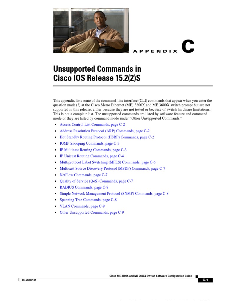 Unsupported Commands in Cisco IOS Release 15.2 (2) S: Appendix | PDF | Multiprotocol Label ...