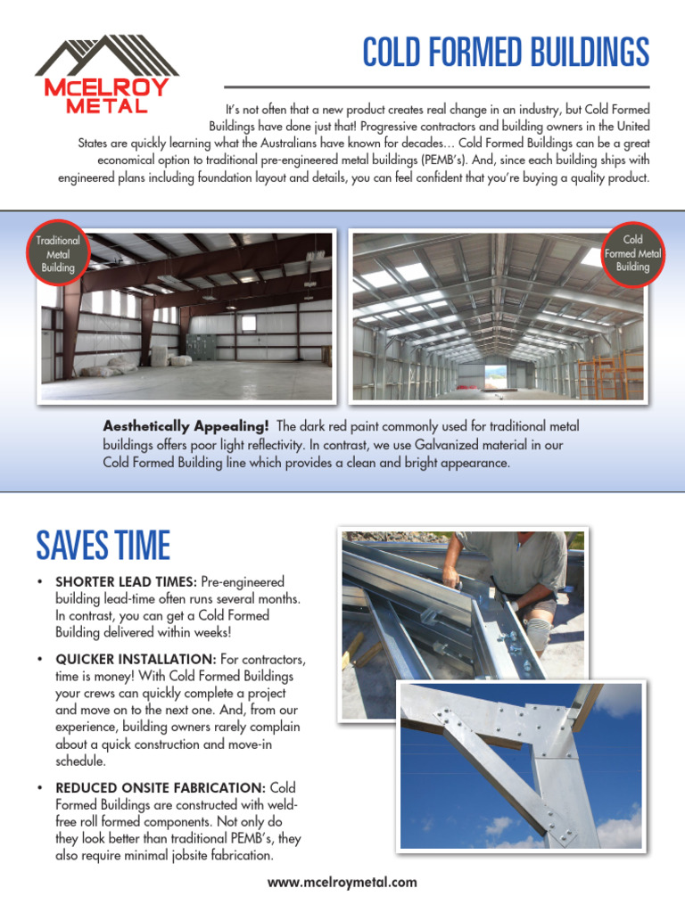 MM149 Cold Form Buildings Flyer 03-23 | PDF | Building Engineering ...
