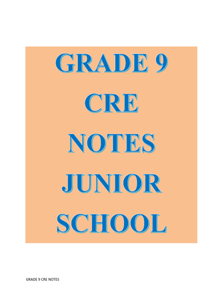 Grade 9 Rationalized Cre Notes Complete | PDF | Employment | Genesis ...