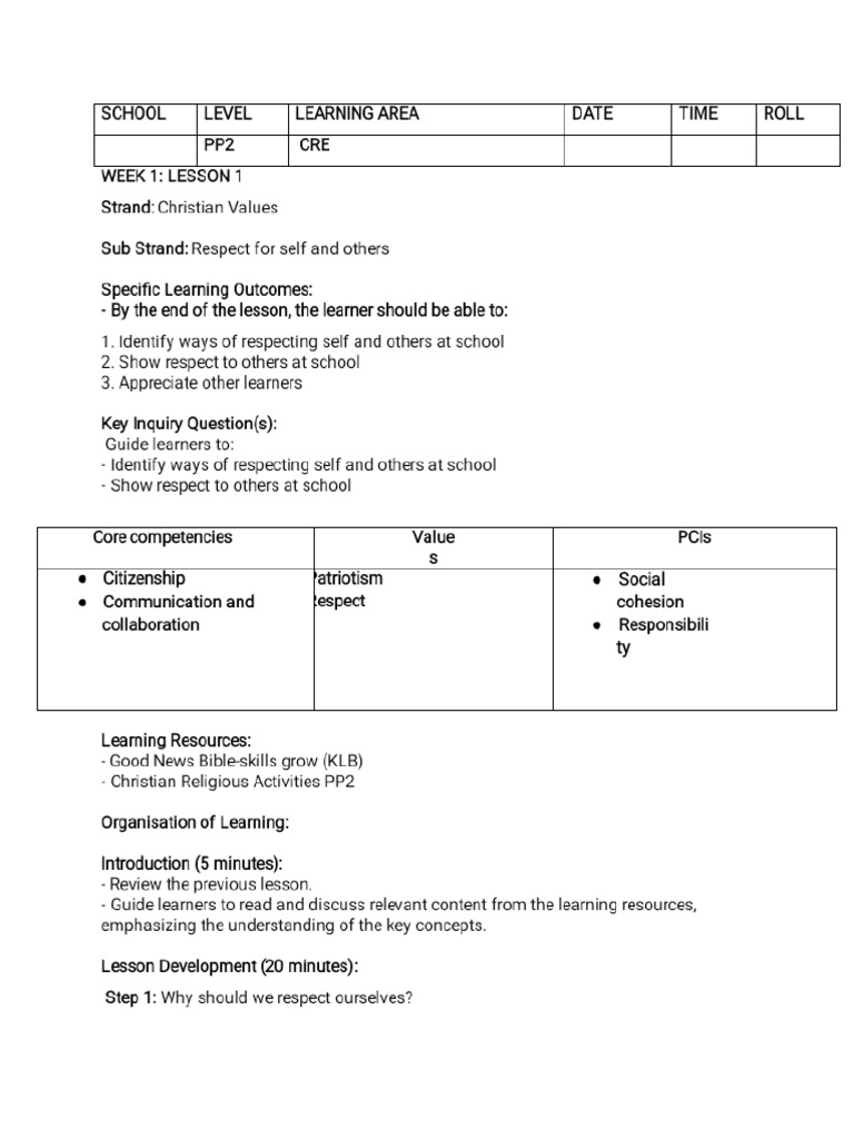 Pp2 Rationalized Cre Activities Lesson Plan Term 3 | PDF