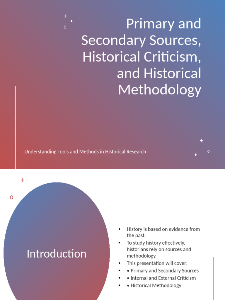 Historical Research: Sources & Methods | PDF | Primary Sources ...