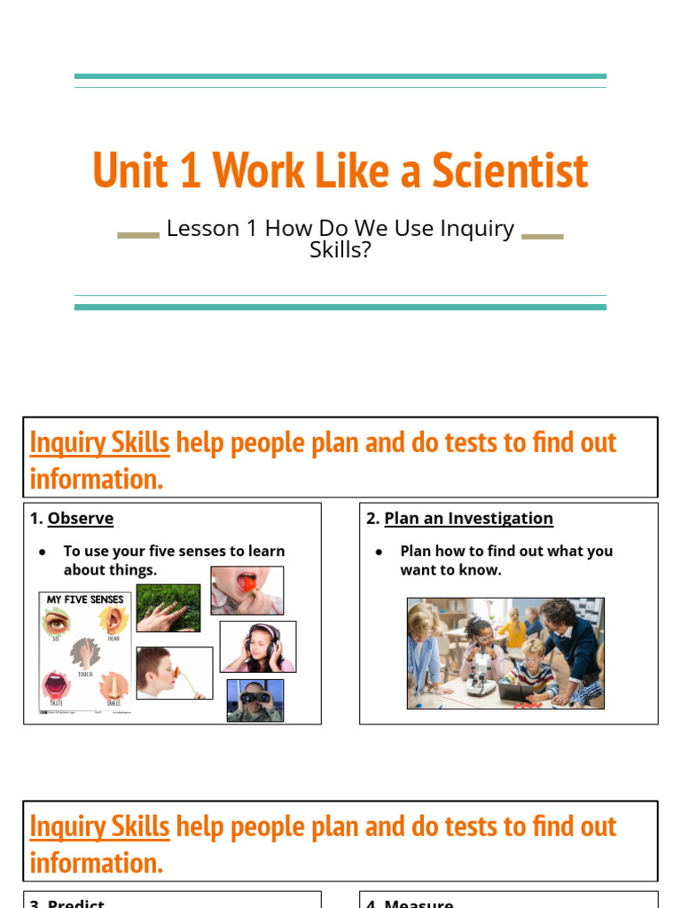 Inquiry Skills for Scientific Investigation | PDF