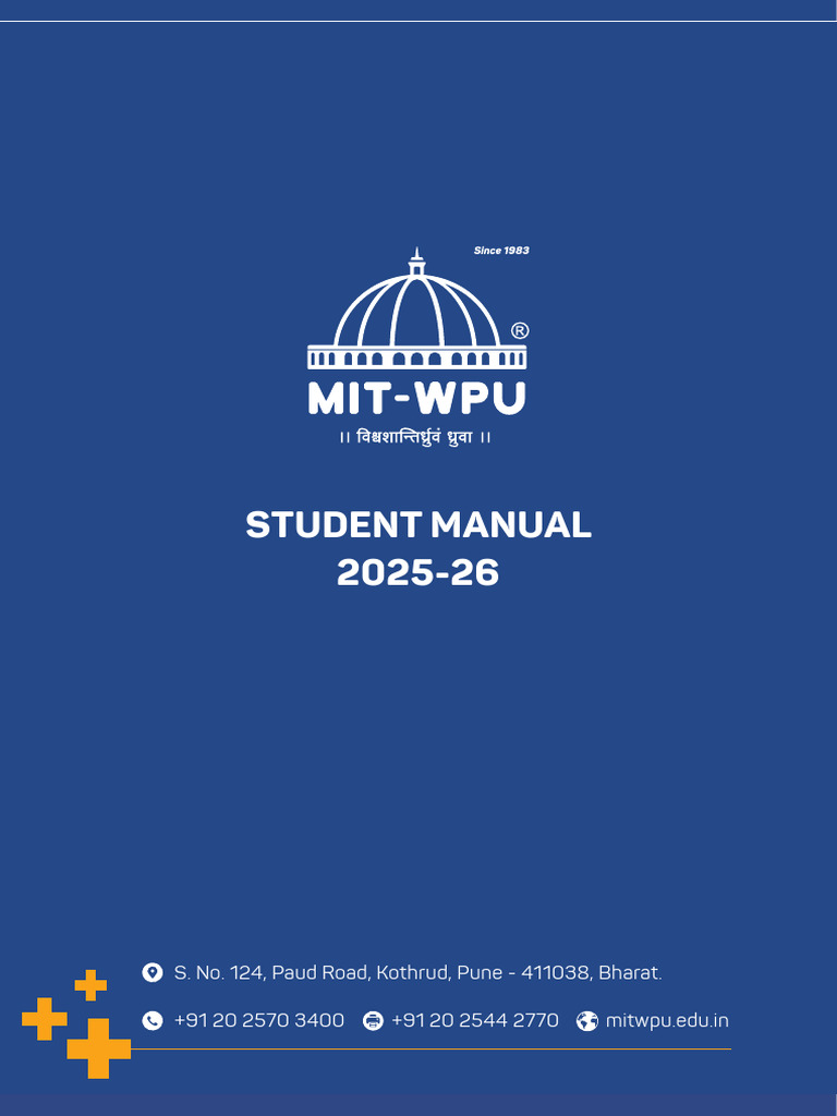 MIT-WPU Student Manual 2025-26 | PDF