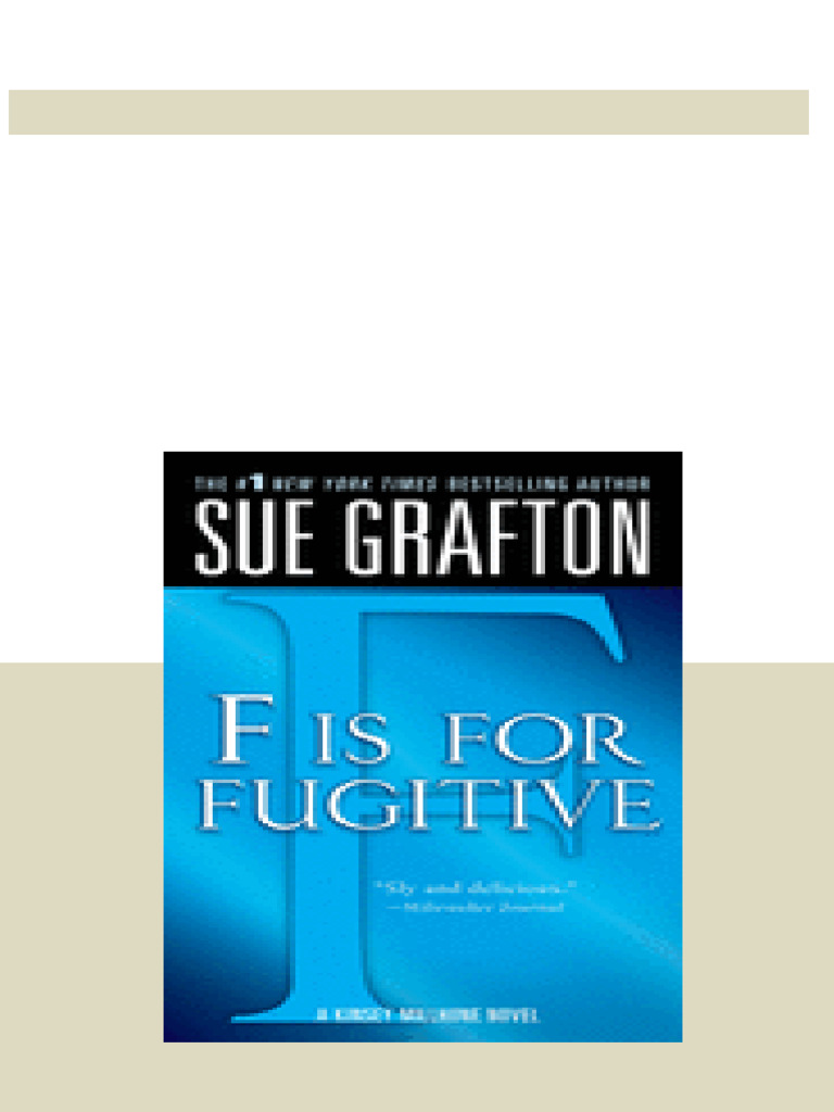 F Is For Fugitive A Kinsey Millhone Mystery | PDF | Beef | Bacon