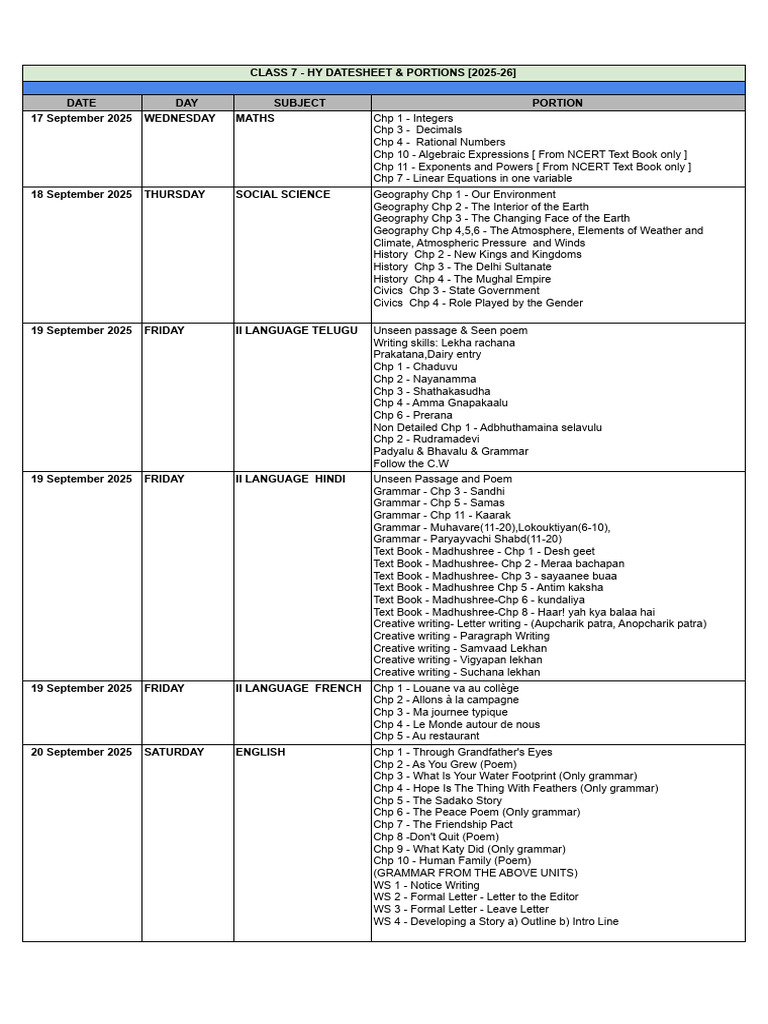 Crimson Group of Schools2. Pt2 _ Hy _ Pp2 Datesheet and Portion-2025-26 ...