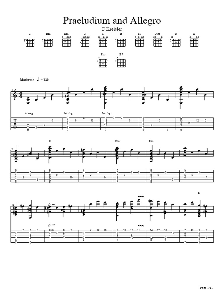 Fritz Kreisler - Praeludium and Allegro | PDF | Musical Forms ...