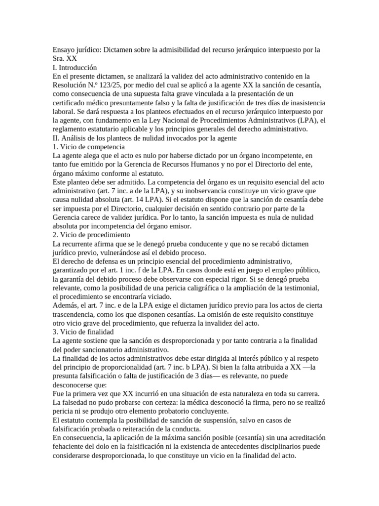 Ensayo Jurídico | PDF | Debido al proceso | Nulo (ley)