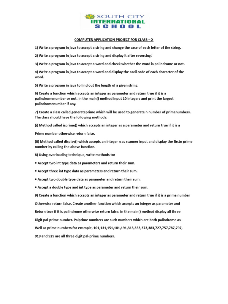 Class X Project Computer Applications 1716542400075 | PDF | Parameter (Computer Programming ...