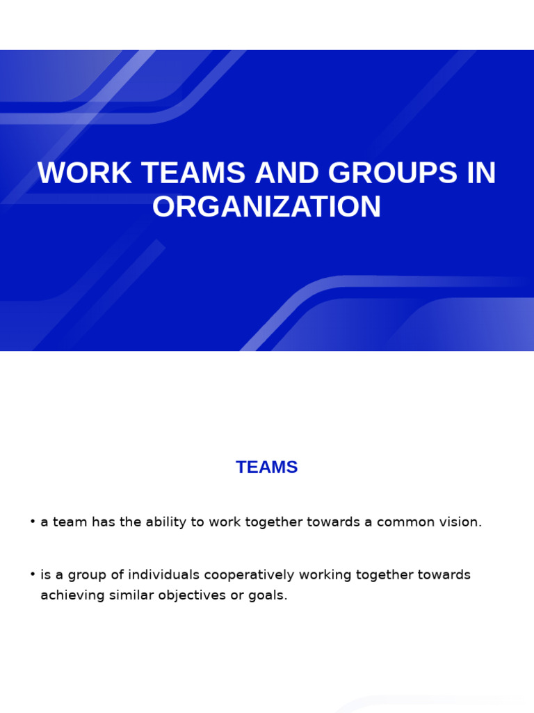 Week 2 Work Teams and Groups in Organization | PDF | Attitude ...