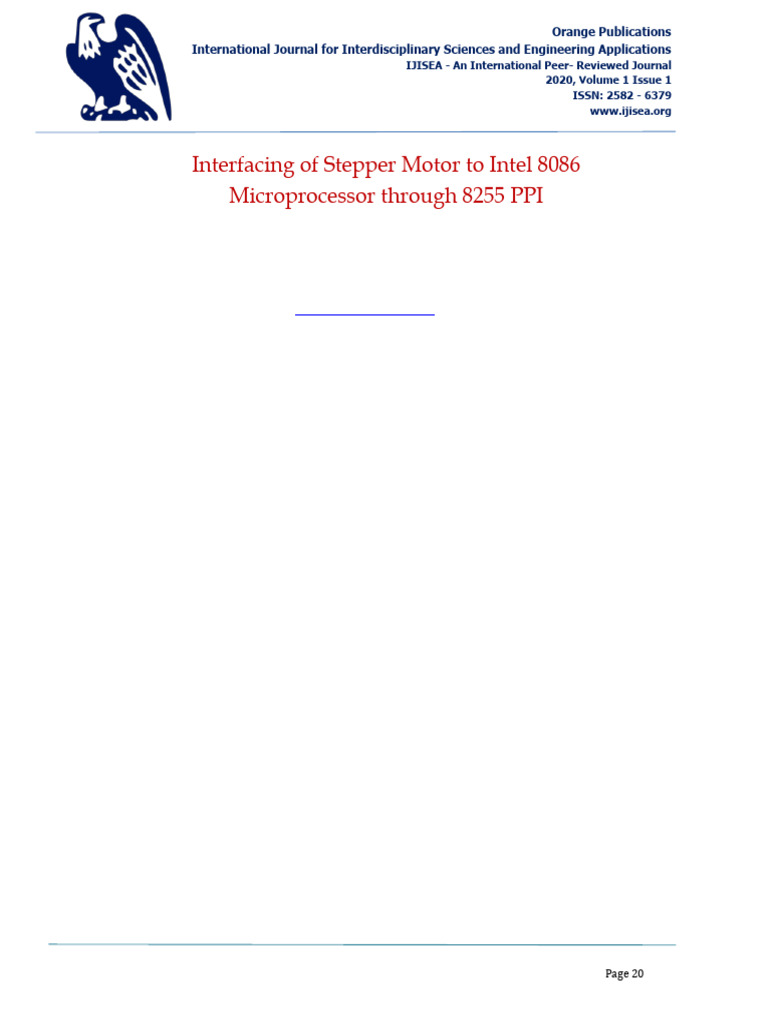 Interfacing of Stepper Motor to Intel 8086 Microprocessor through 8255 PPI | PDF | Integrated ...