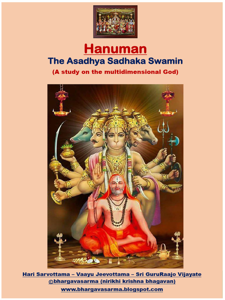 HANUMAN - The ASADHYA SADHAKA SWAMIN (A Study On The ...