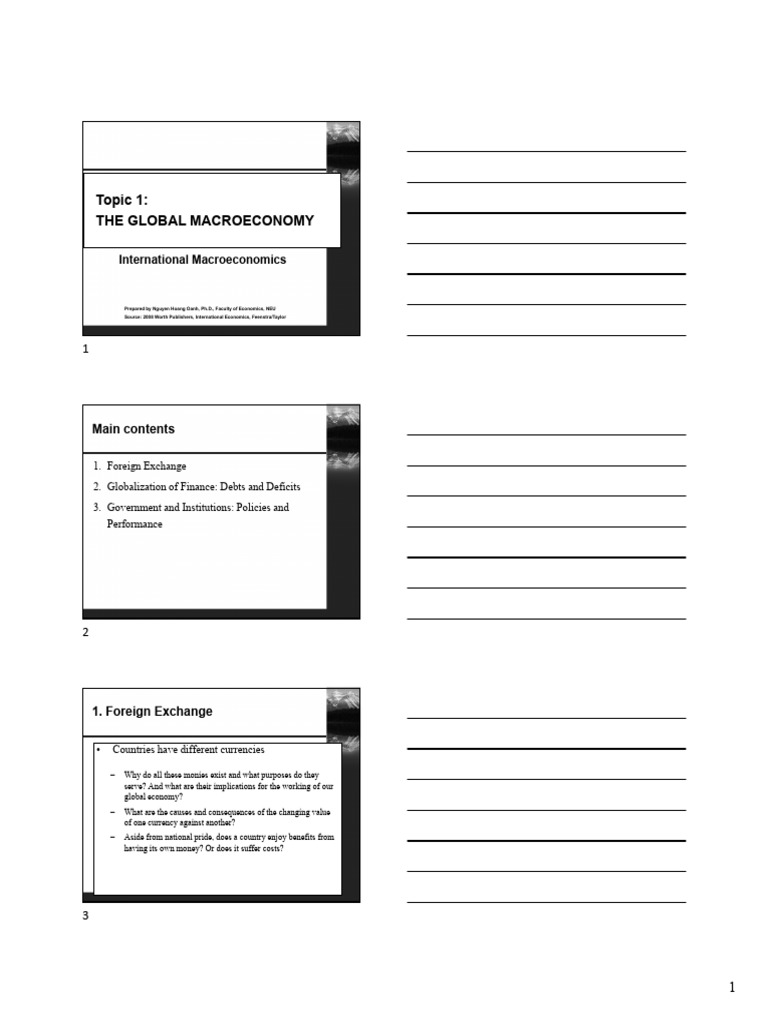Global Macroeconomics: Exchange Rates & Finance | PDF | Exchange Rate ...