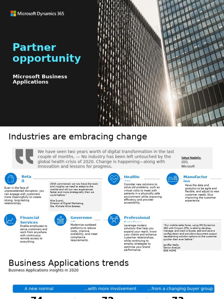 Microsoft Business Applications Partner Opportunity Deck | PDF | Cloud ...