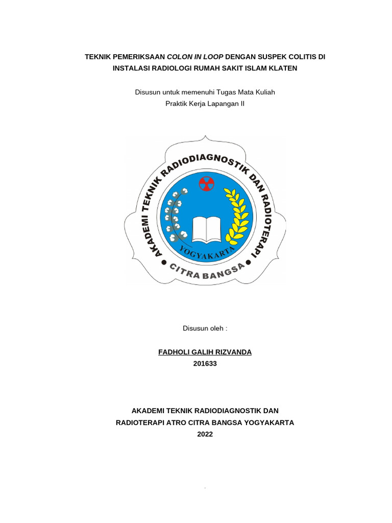 Fix Teknik Pemeriksaan Cil Susp Kolitis Di Instalasi Radiologi Rs ...