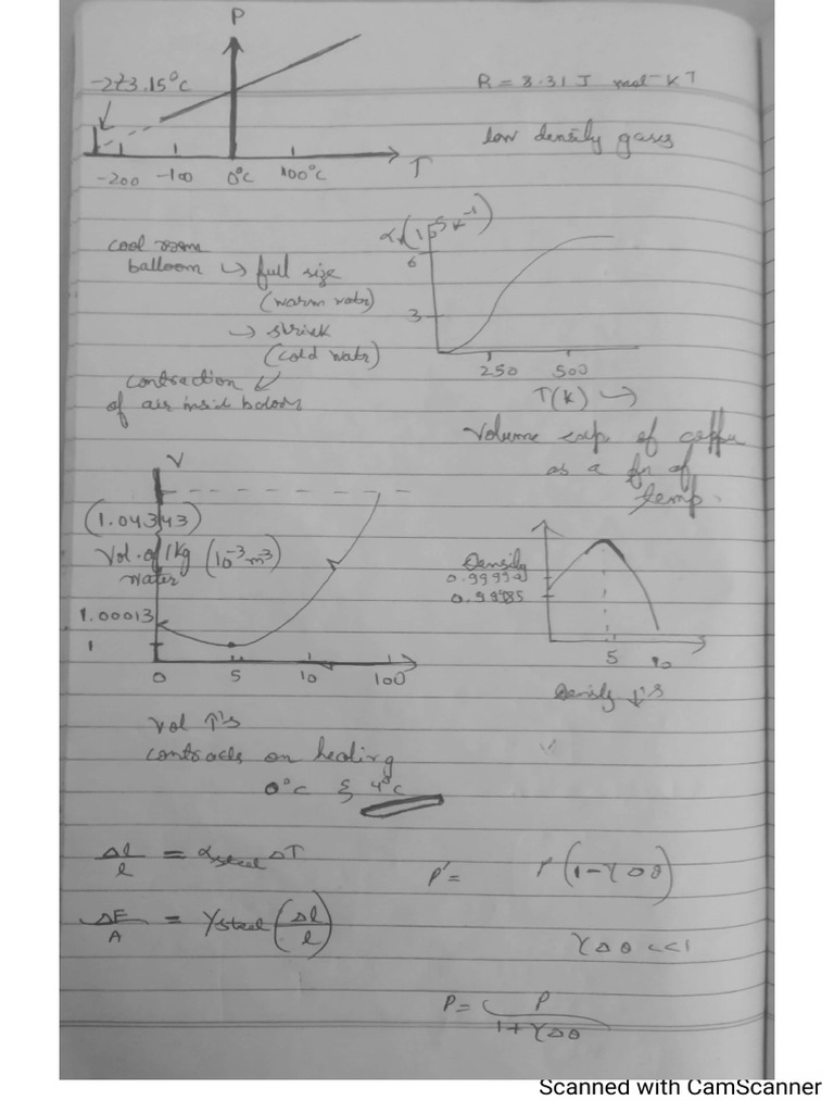Heat and Thermodynamics Short Notes | PDF