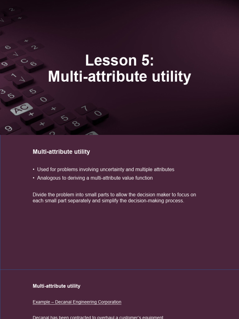 Afm080 Week04 Lecture05 | PDF | Utility | Probability